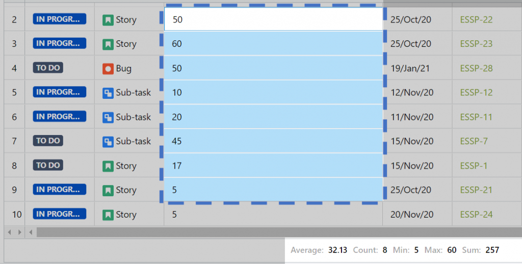 JExcel | Excel-like issue editor for Jira - MORESIMP